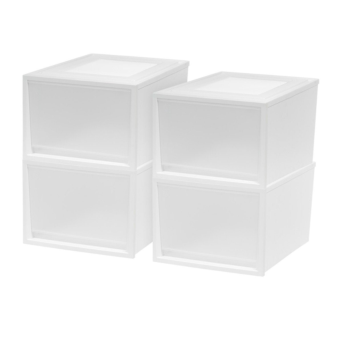 Stacking Storage With Drawer Nested 4 Pack 42 Qt Iris Usa