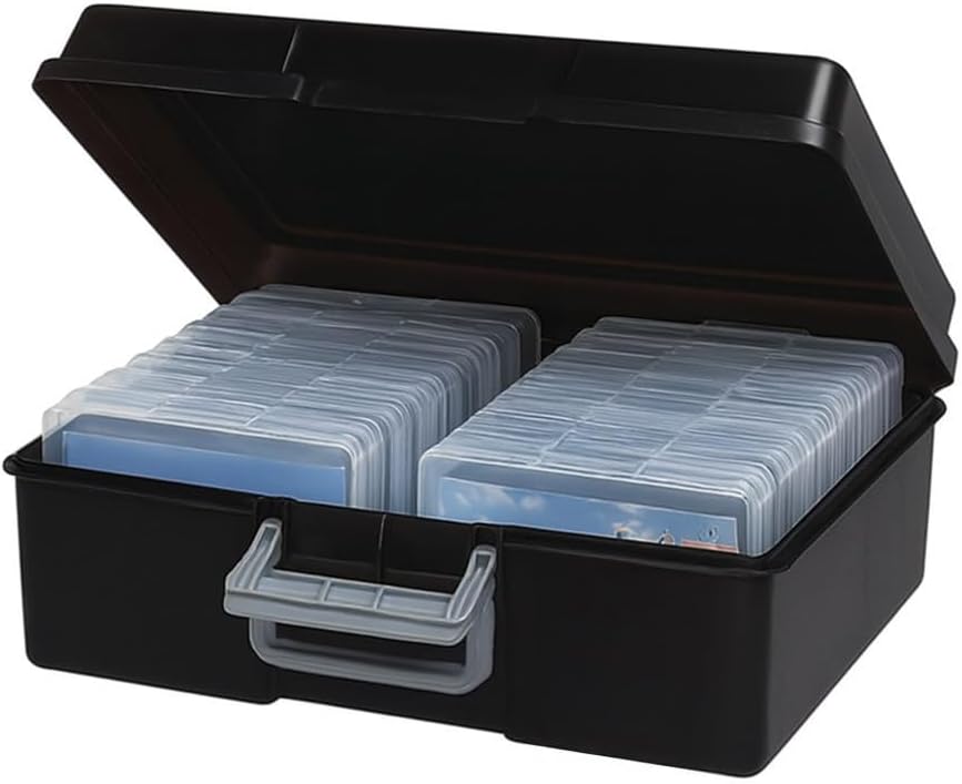 Photo Storage Case with 16 Opaque 4x6 Holders – Light-Safe Organizer w ...
