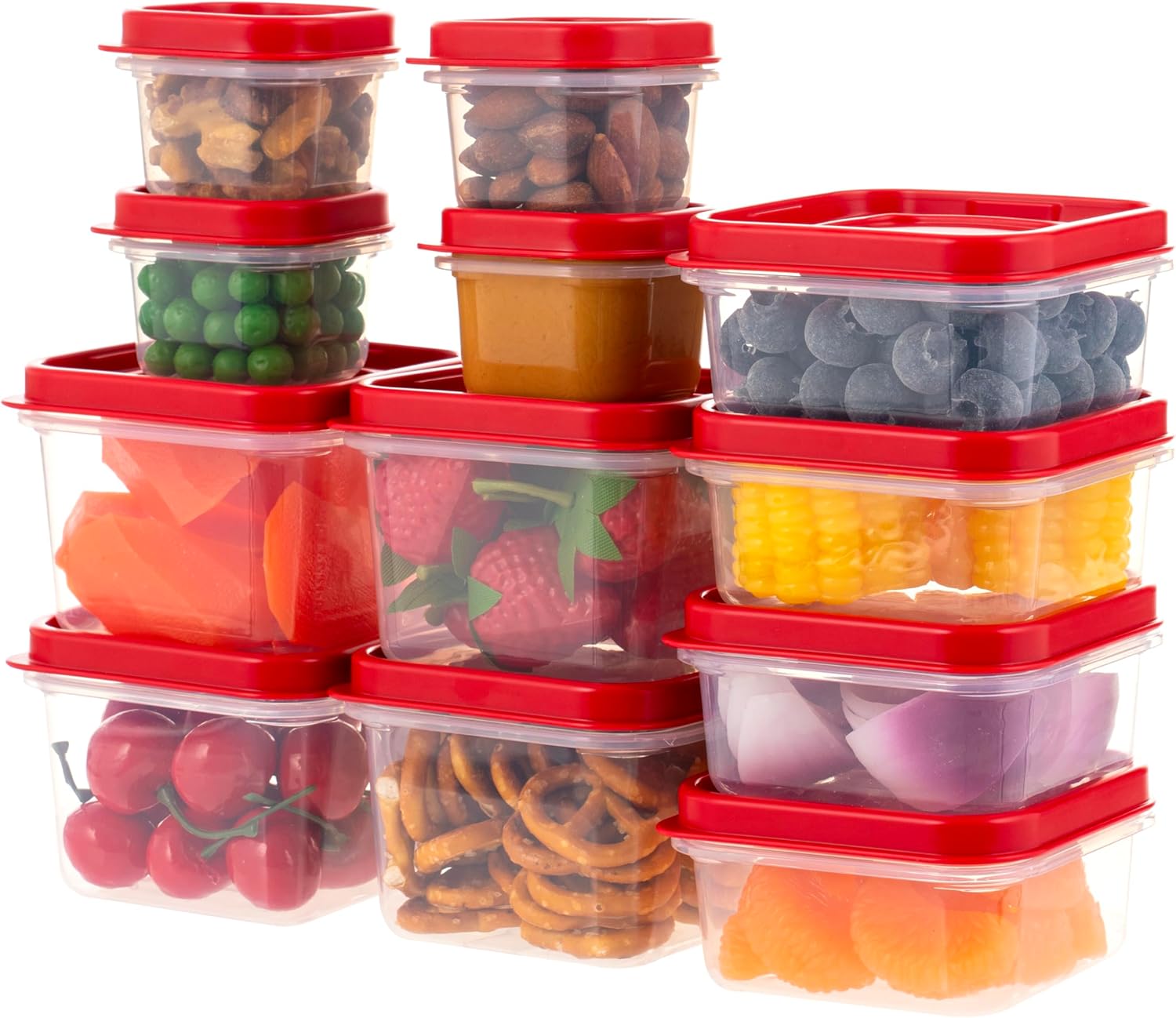 Meal Prep Containers 12/8/3 Oz Combo Set, 12 Food Storage Containers w ...
