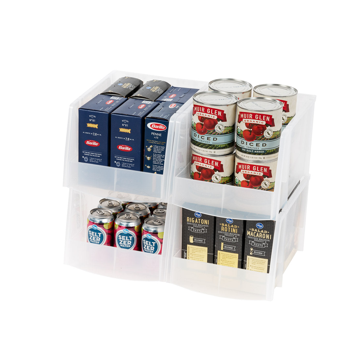 Jumbo Stackable Open Front Bin, 4 Pack, Clear – IRIS USA