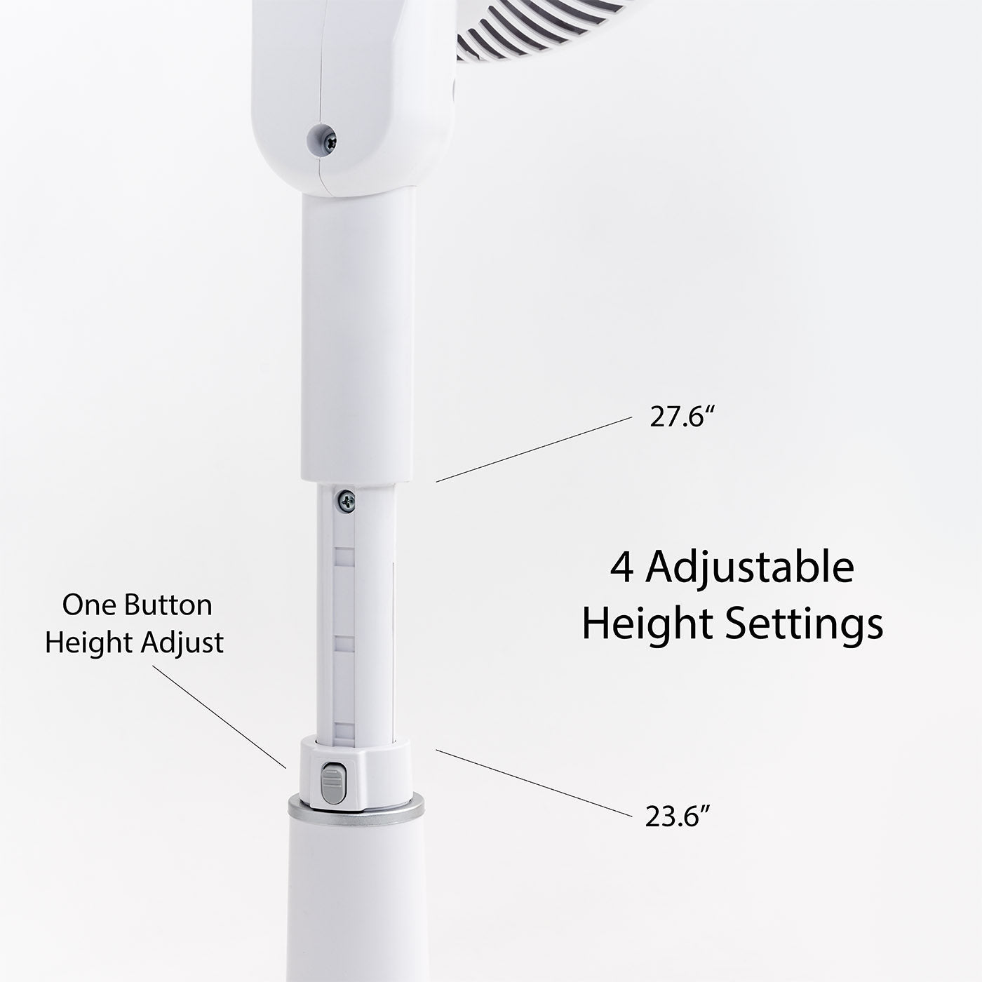 WOOZOO® 360 Standing Fan - 360° Oscillation, Quiet DC motor, Remote ...