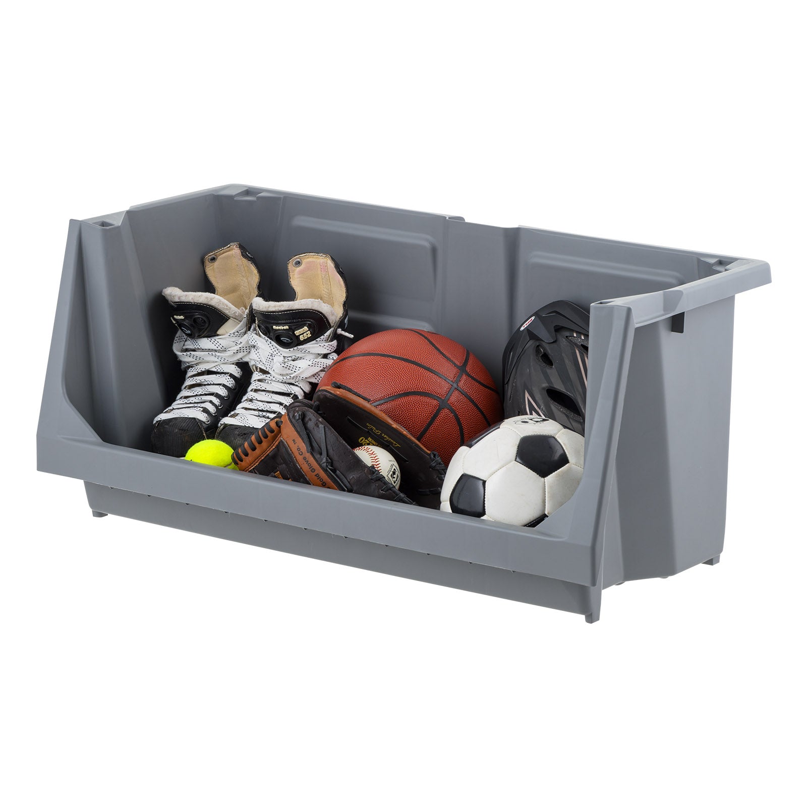 Stackable Storage Bins Open Front, Large, Heavy Duty Garage Organizati ...
