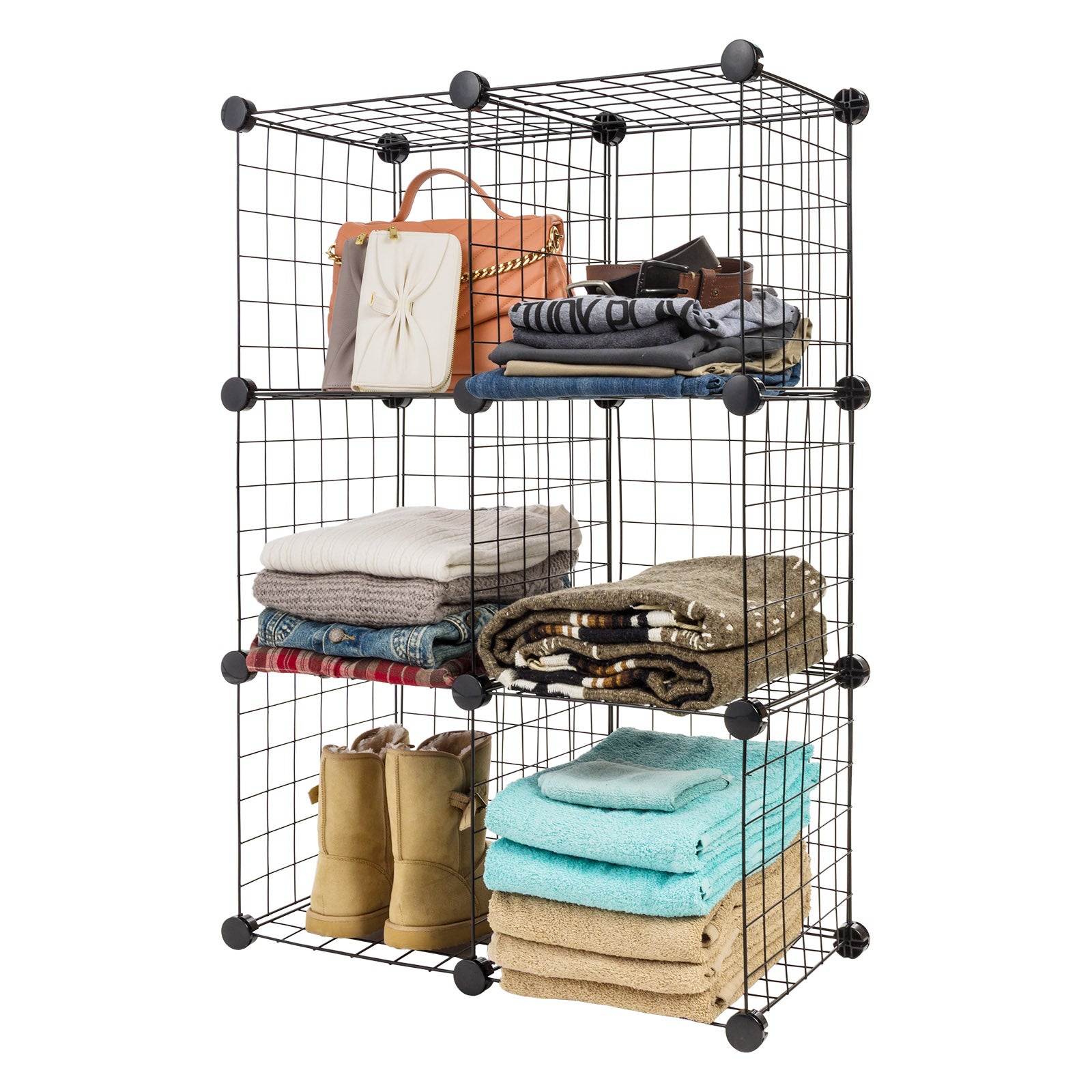 Wire Storage Cubes Modular, Black – IRIS USA