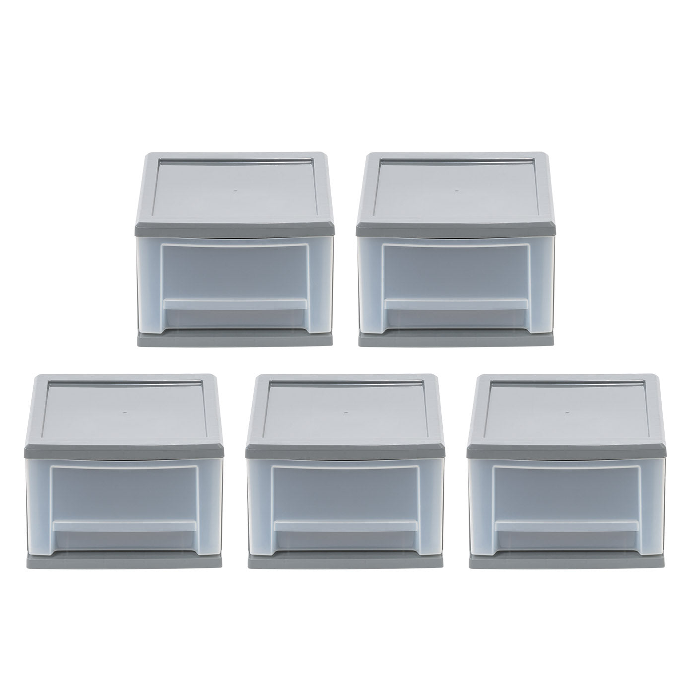 6.5 Quart Gray Stackable Drawer [ Pack of 5 ] – IRIS USA