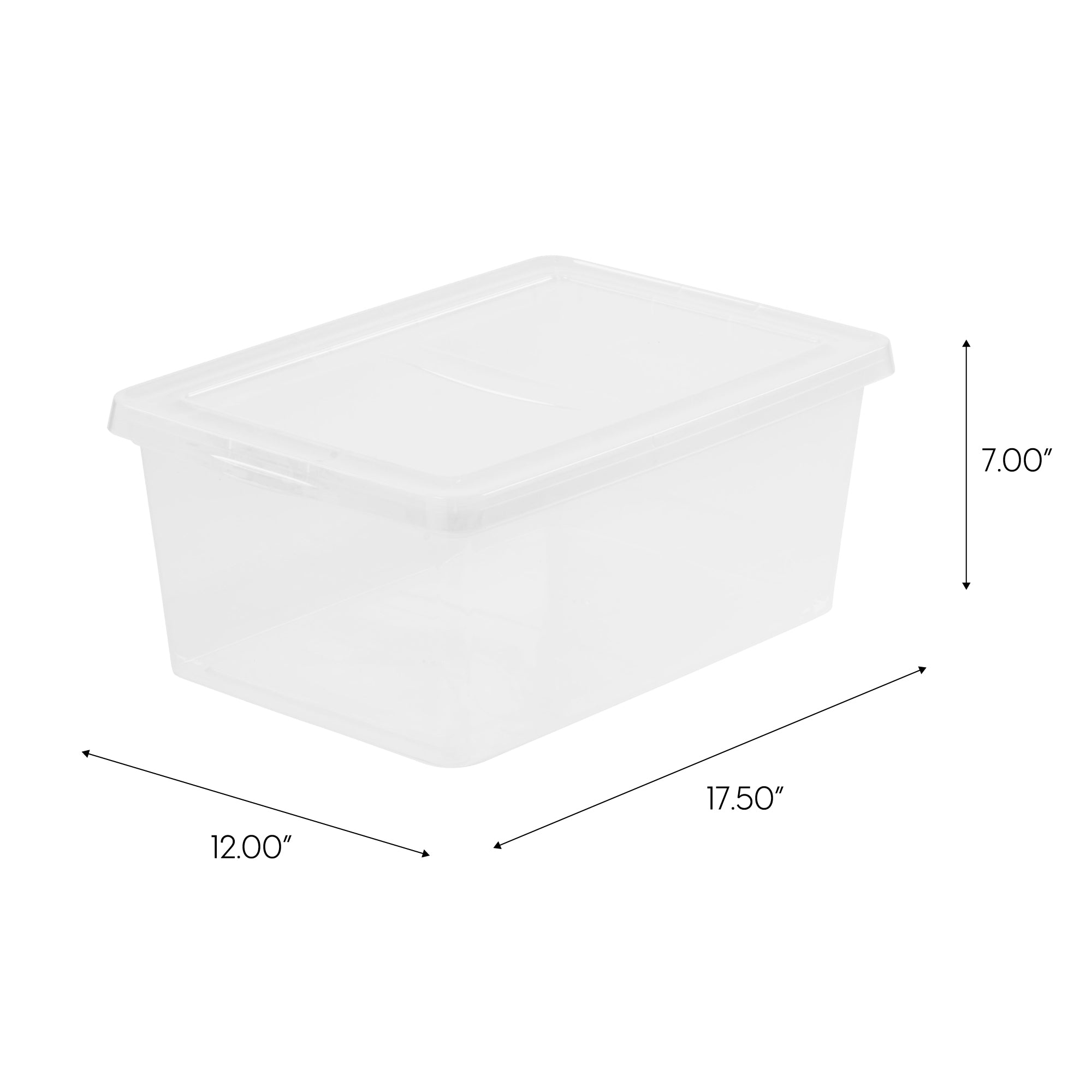 Clear Storage Box - 17 QT - 12 Pack – IRIS USA