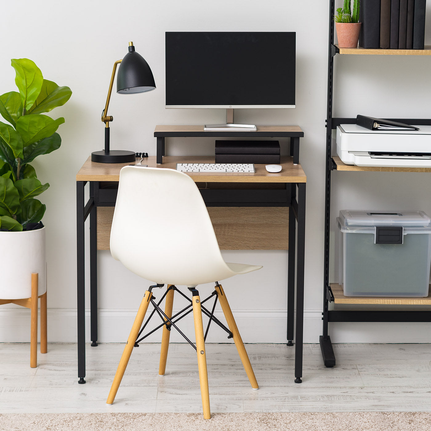 Computer Desk With Monitor Stand and Cable management – IRIS USA