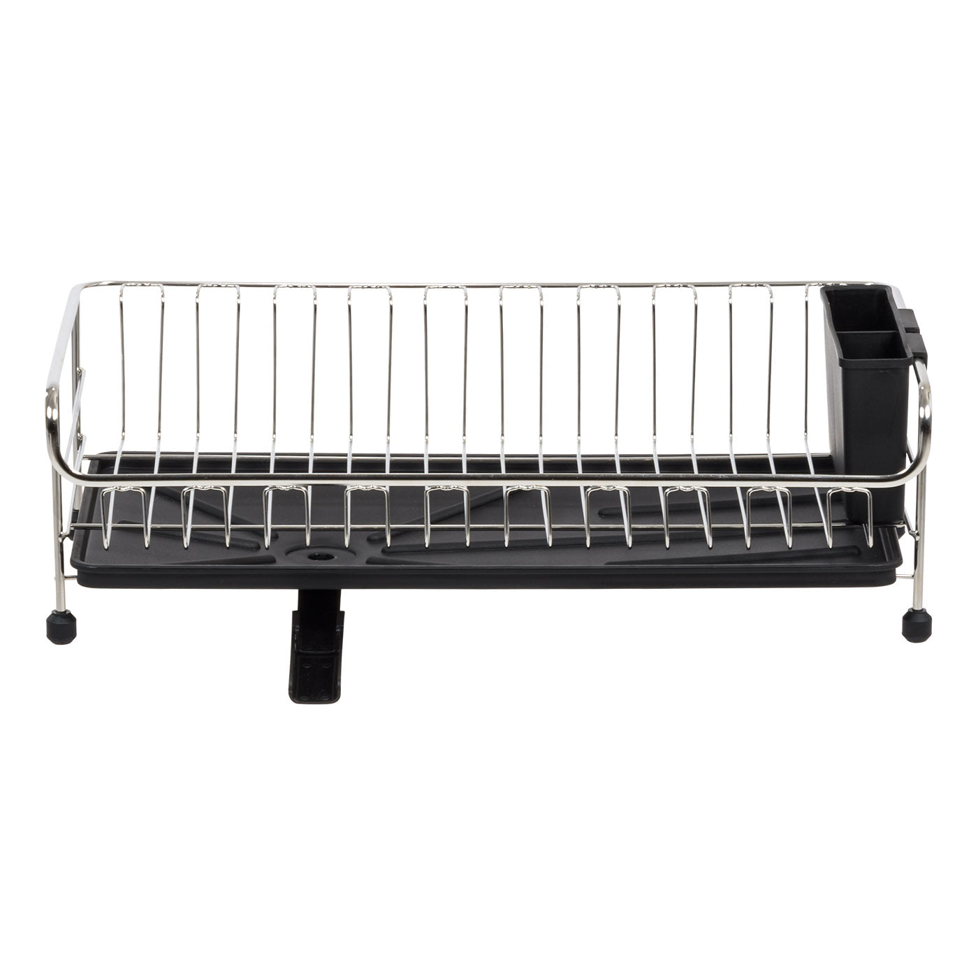 1-tier Slim Dish rack with Drain Spout Black – IRIS USA