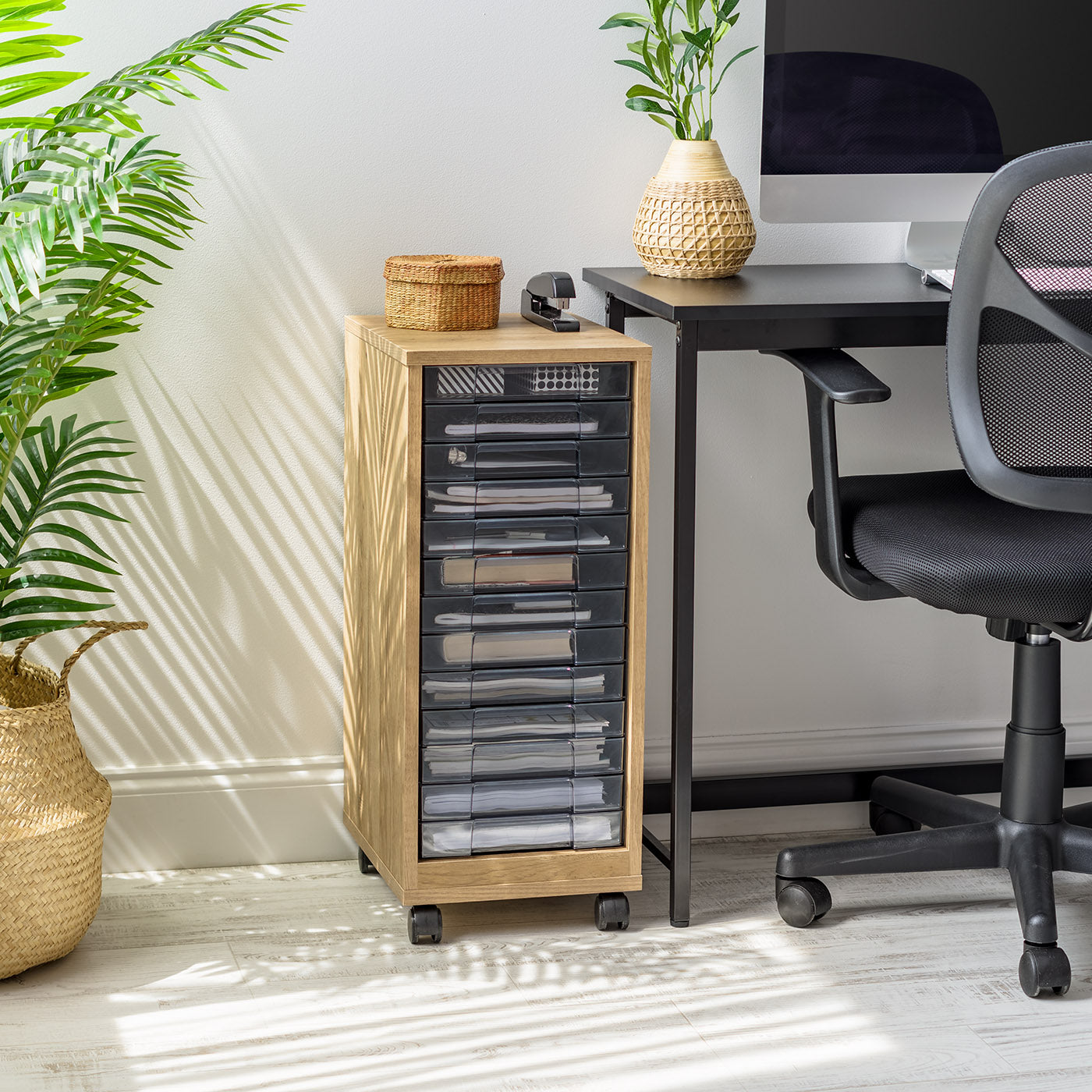 Wooden Floor Case Desk Organizer, Multifunctional Storage, Office Supp ...