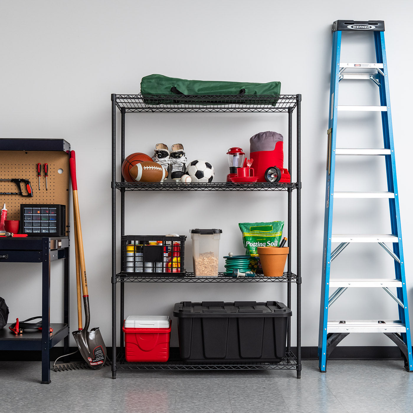 Heavy Duty 4 Shelf Wire Storage Unit – IRIS USA