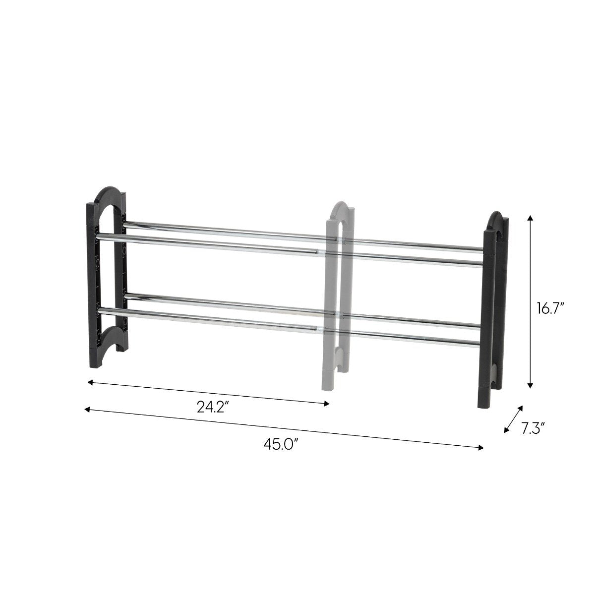 Extendable Shoe Rack - 2 Tier – IRIS USA