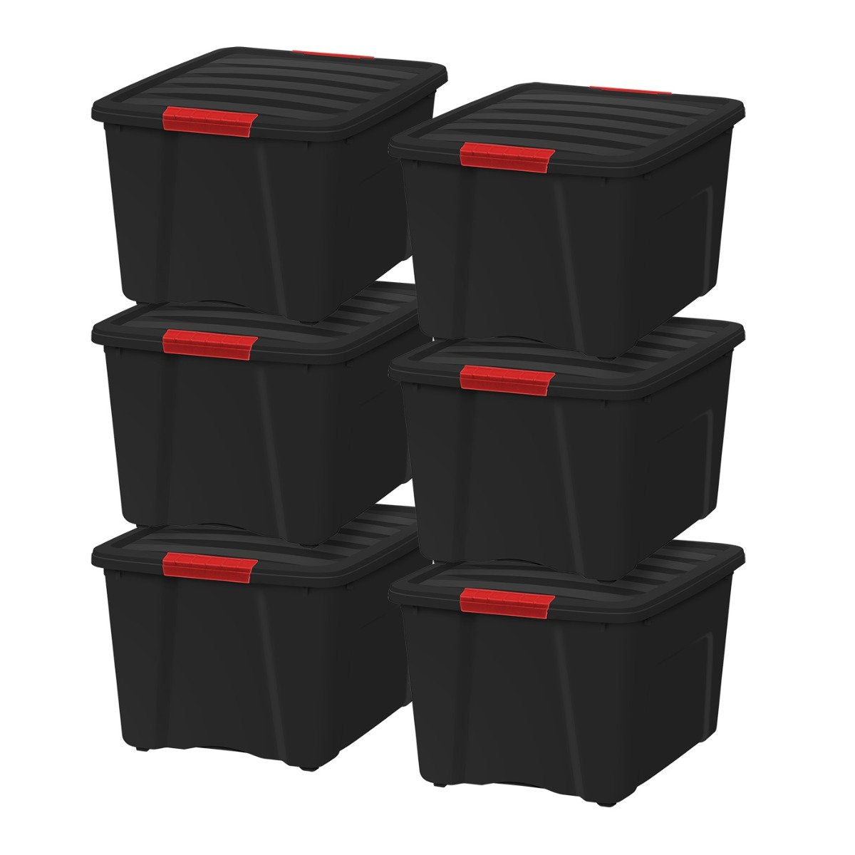 Stack & Pull™ Storage Box 6 Pack- 40 QT – IRIS USA
