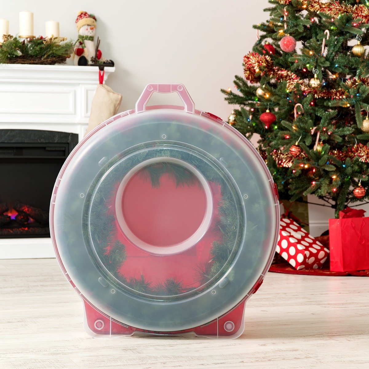 Holiday 30-inch Wreath Storage Box – IRIS USA